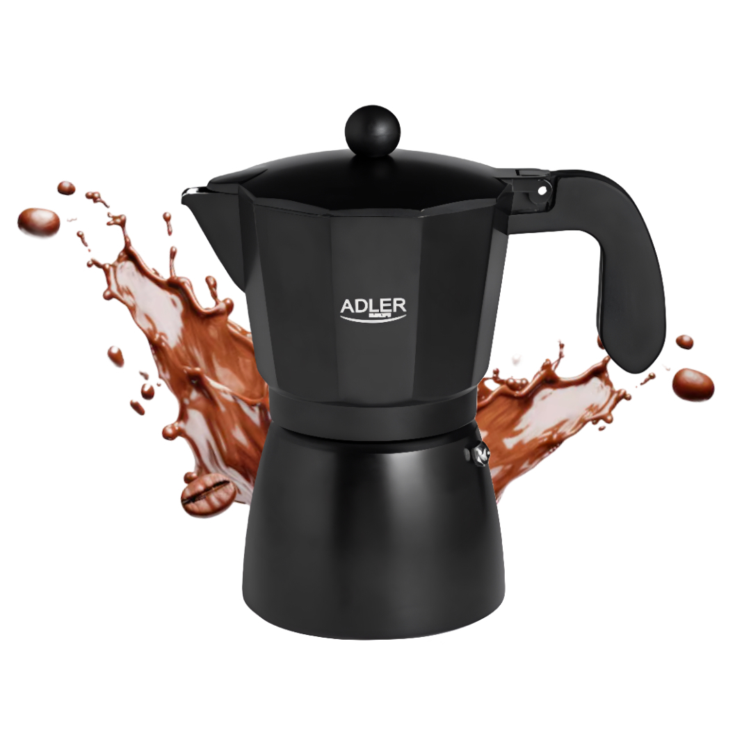 Moka Espresso 6 Tazze Nero - Bidoo